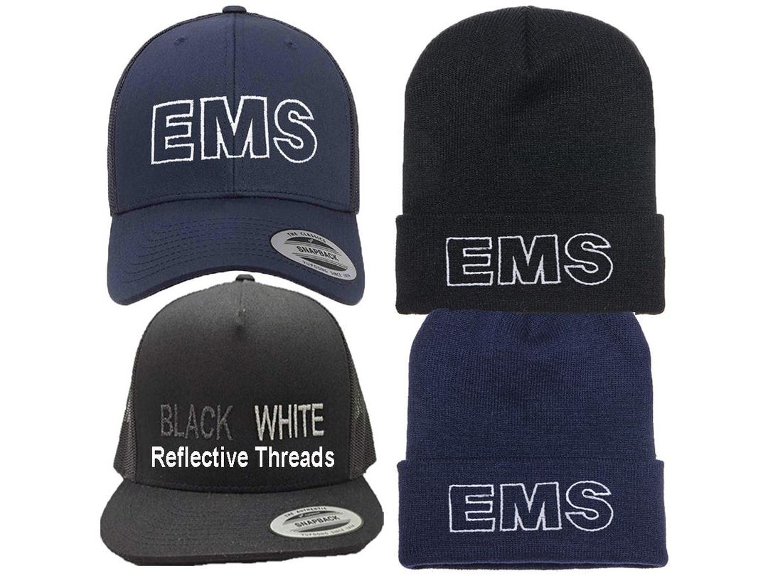 EMS Trucker Hat or Cuffed Beanie, Emergency Medical Services ...