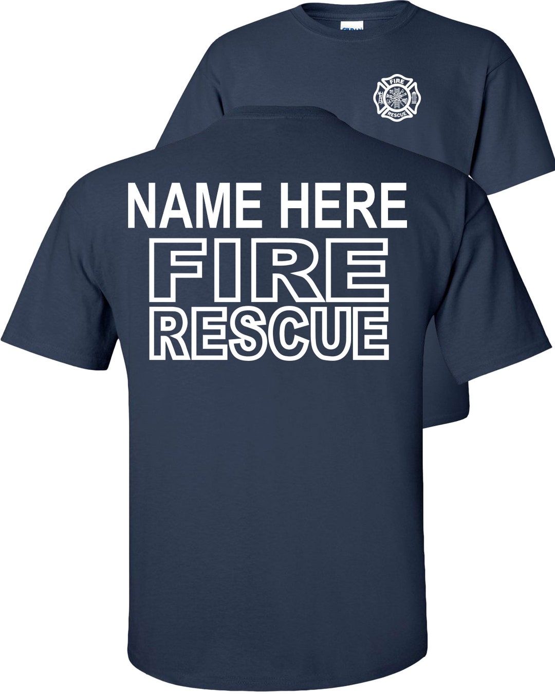 Custom Fire Rescue T-shirt, Personalized S-5X - Etsy