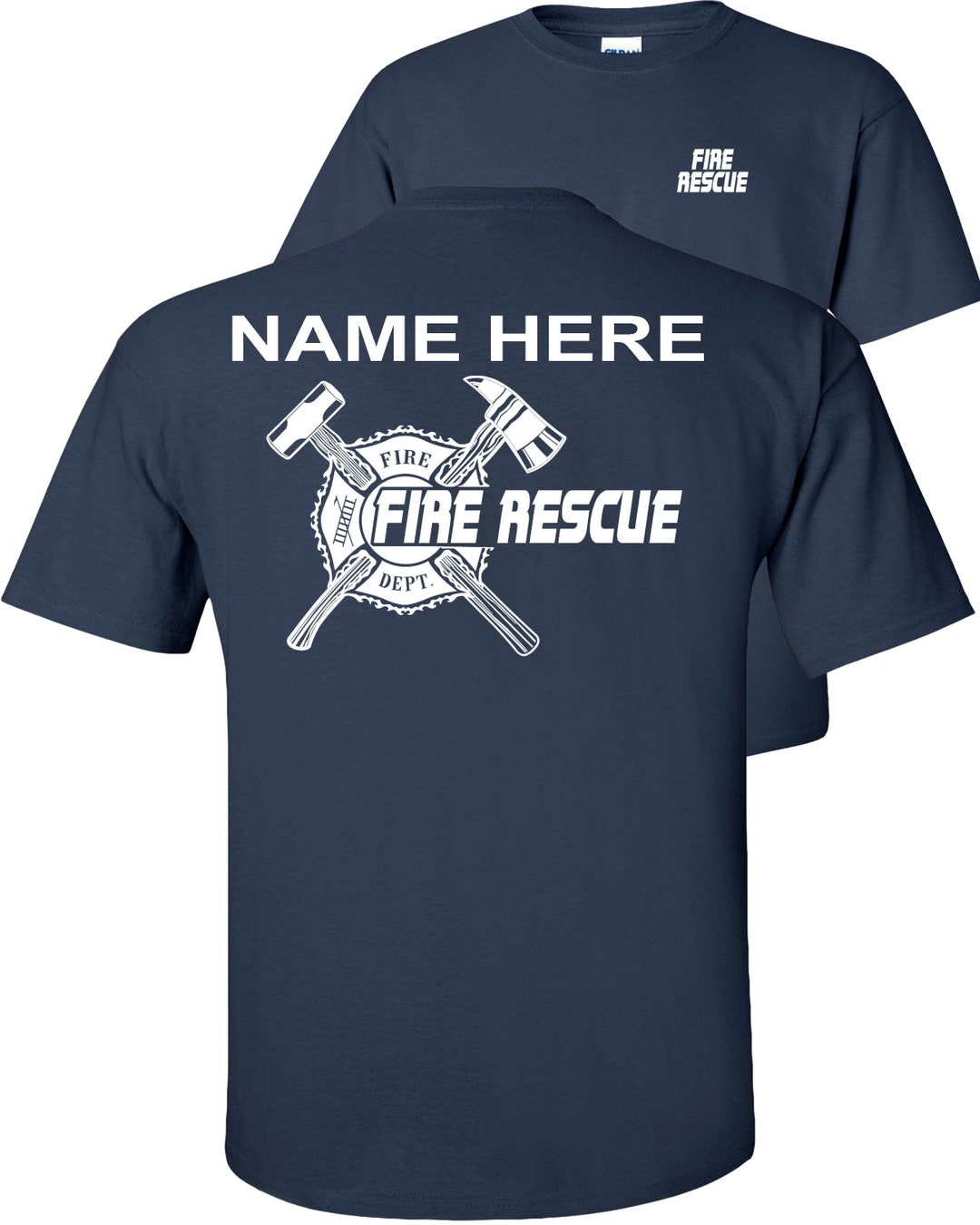 Custom Fire Rescue T-shirt, Personalized-maltese Cross S-5X - Etsy