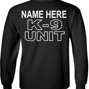 Custom K-9 Unit Police Long Sleeve Shirt K9 Handler Long - Etsy