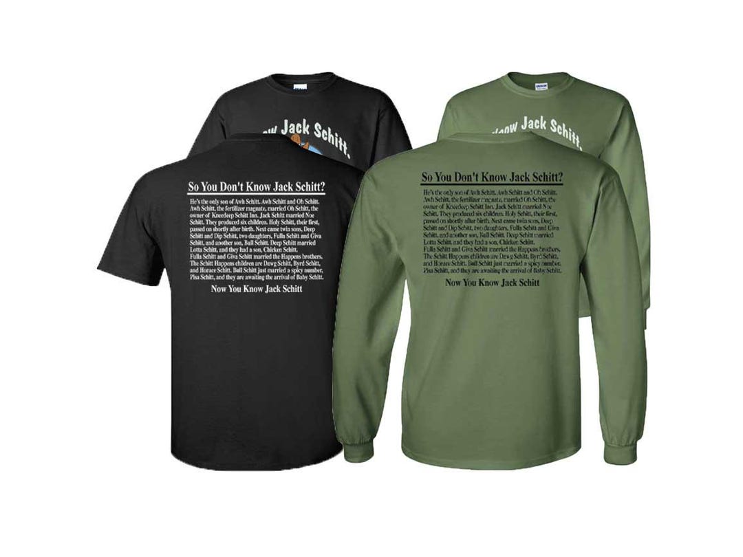 I Know Jack Schitt T-shirt or Long Sleeve - Etsy