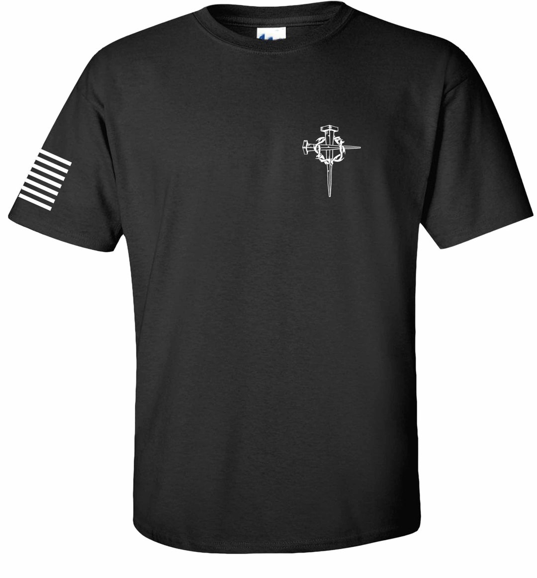 Cross Nails Crown of Thorns Christian Backwards American Flag Cross ...
