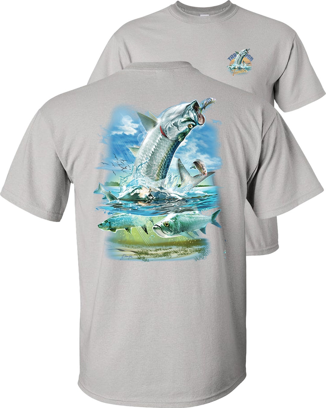Tarpon Tumble T-shirt, Silver King, Saltwater Fish Tarpons Fishing ...