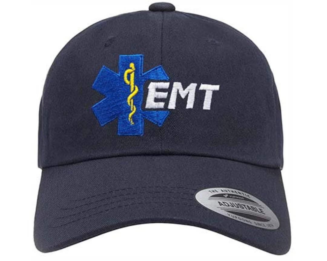 EMT Trucker Hat Emergency Medical Technician Dad Caps Embroidered Star ...