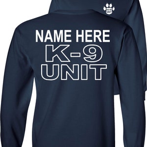 Custom K-9 Unit Police Long Sleeve Shirt K9 Handler Long - Etsy