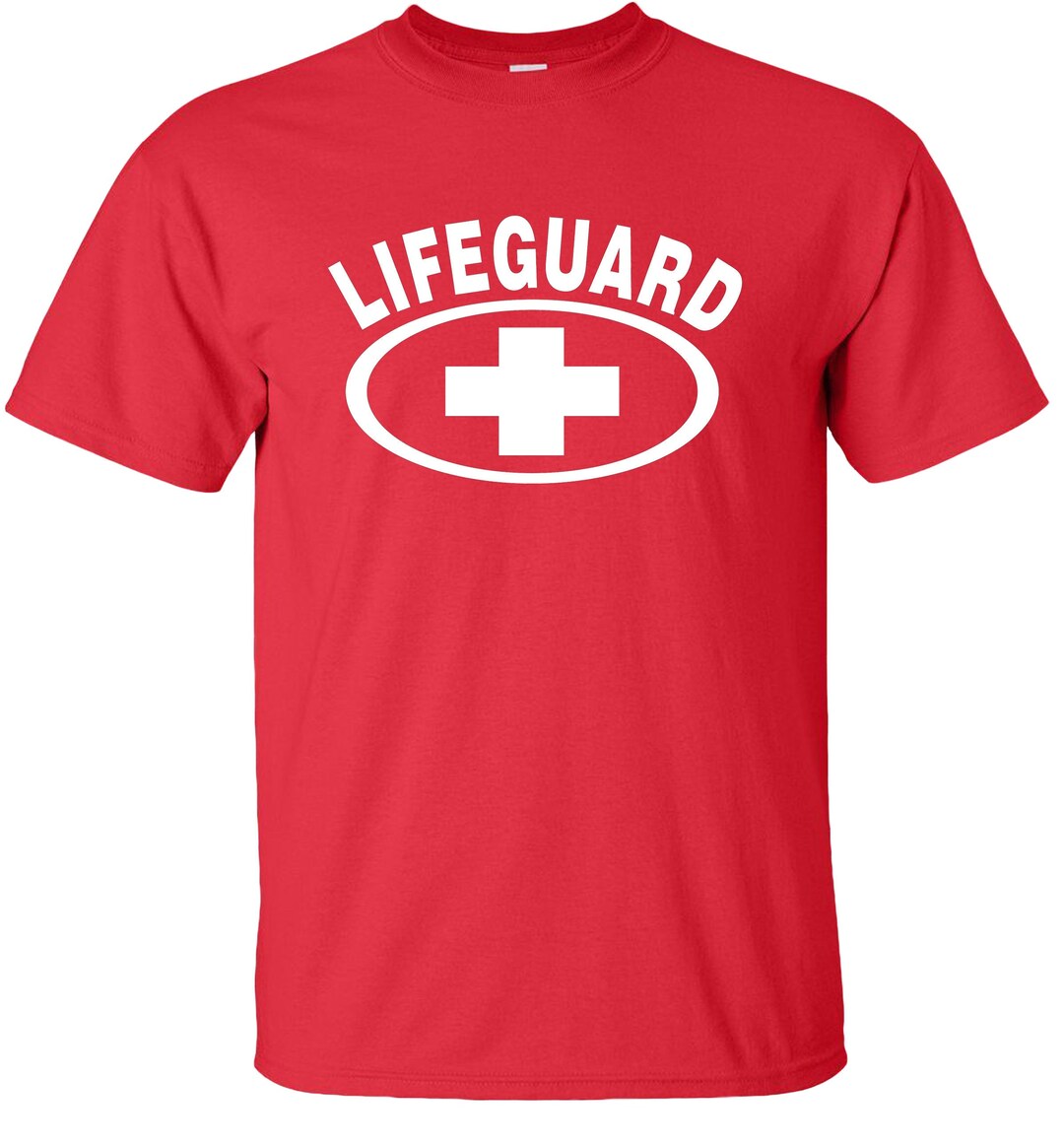 Life Guard Shirt, Lifeguard White Cross, Long Sleeve S-5X - Etsy