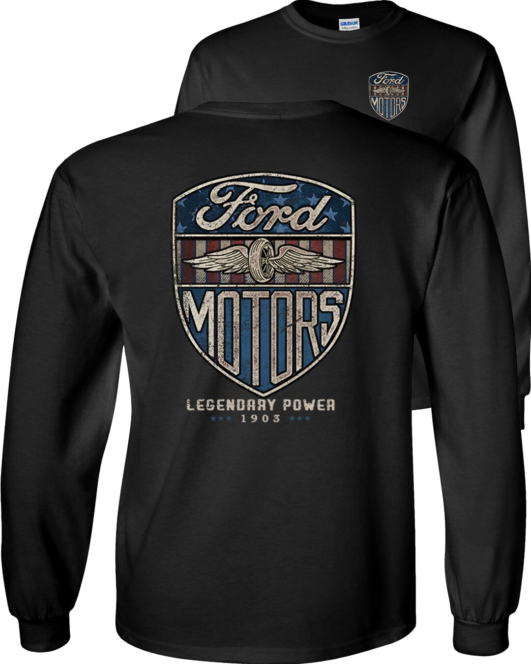 Vintage Ford Motors Long Sleeve Shirt Legendary Power 1903 - Etsy