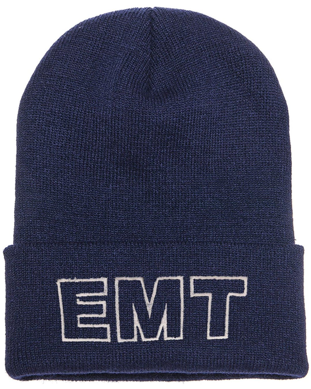 EMT Beanie, Emergency Medical Technician Knit Cuffed Beanie Embroidered ...