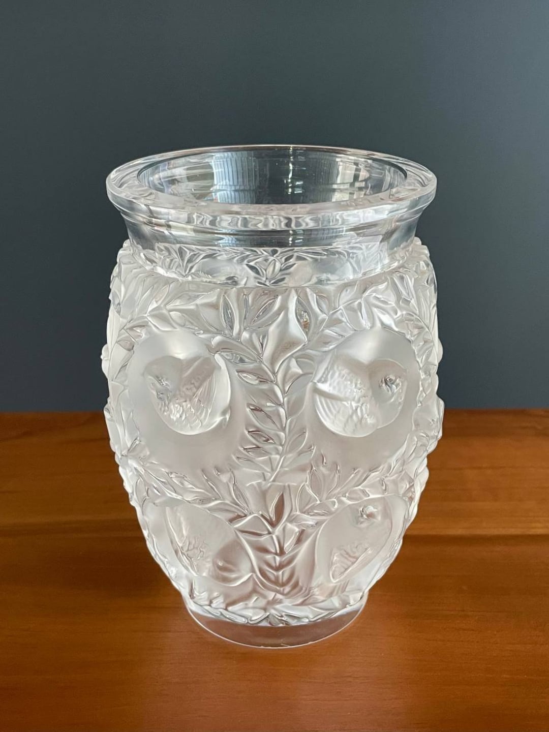 French Art Deco Style Bagatelle Crystal Vase by Lalique, C.2000s - Etsy
