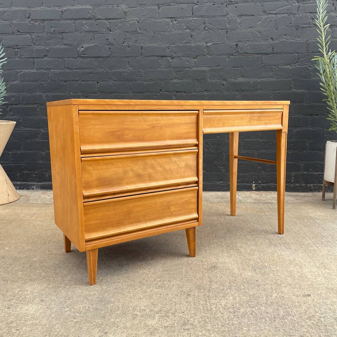 Mid-century Modern Birch Writing Desk by Morris of CA, C.1960s - Etsy