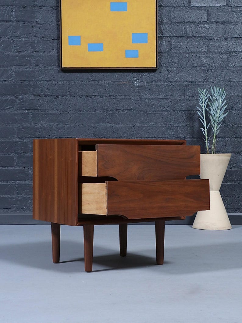 Mid-century Modern Walnut Night Stand by Kent-coffey, C.1960’s - Etsy