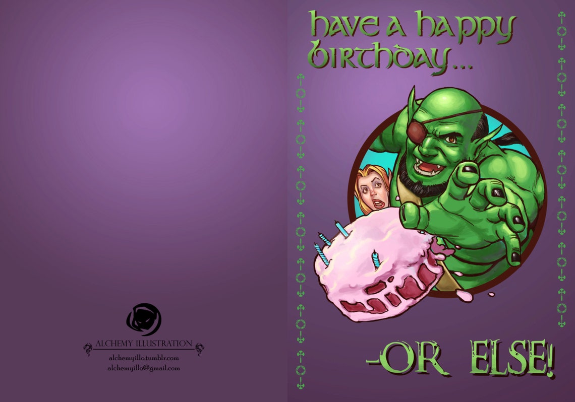 Dungeons and Dragons Birthday Card | Etsy