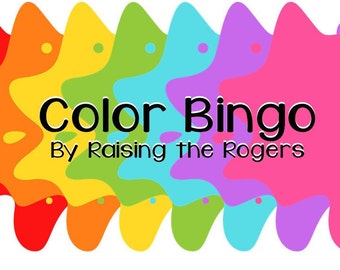 Color Bingo Cards, Colors Learning Game for Kids, Learning Colors - Etsy