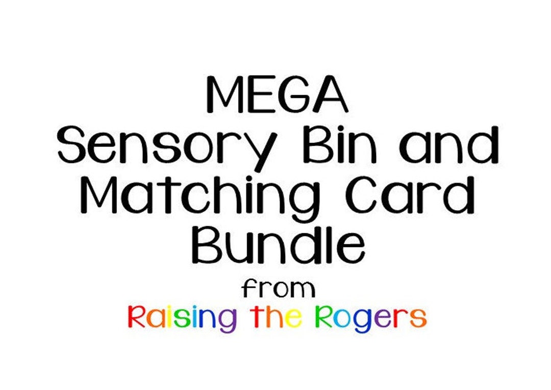 Mega Sensory Bin/matching Card Bundle - Etsy