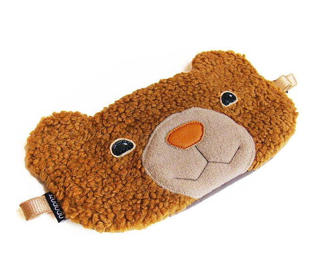 Bear Sleep Mask: Teddy Bear Eye Mask Travel Accessories Unique Travel ...