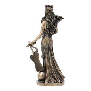 Goddess Tyche Greek Roman Goddess of Fortune, Luck, Money and Prosperity Bronze Look Statue ...