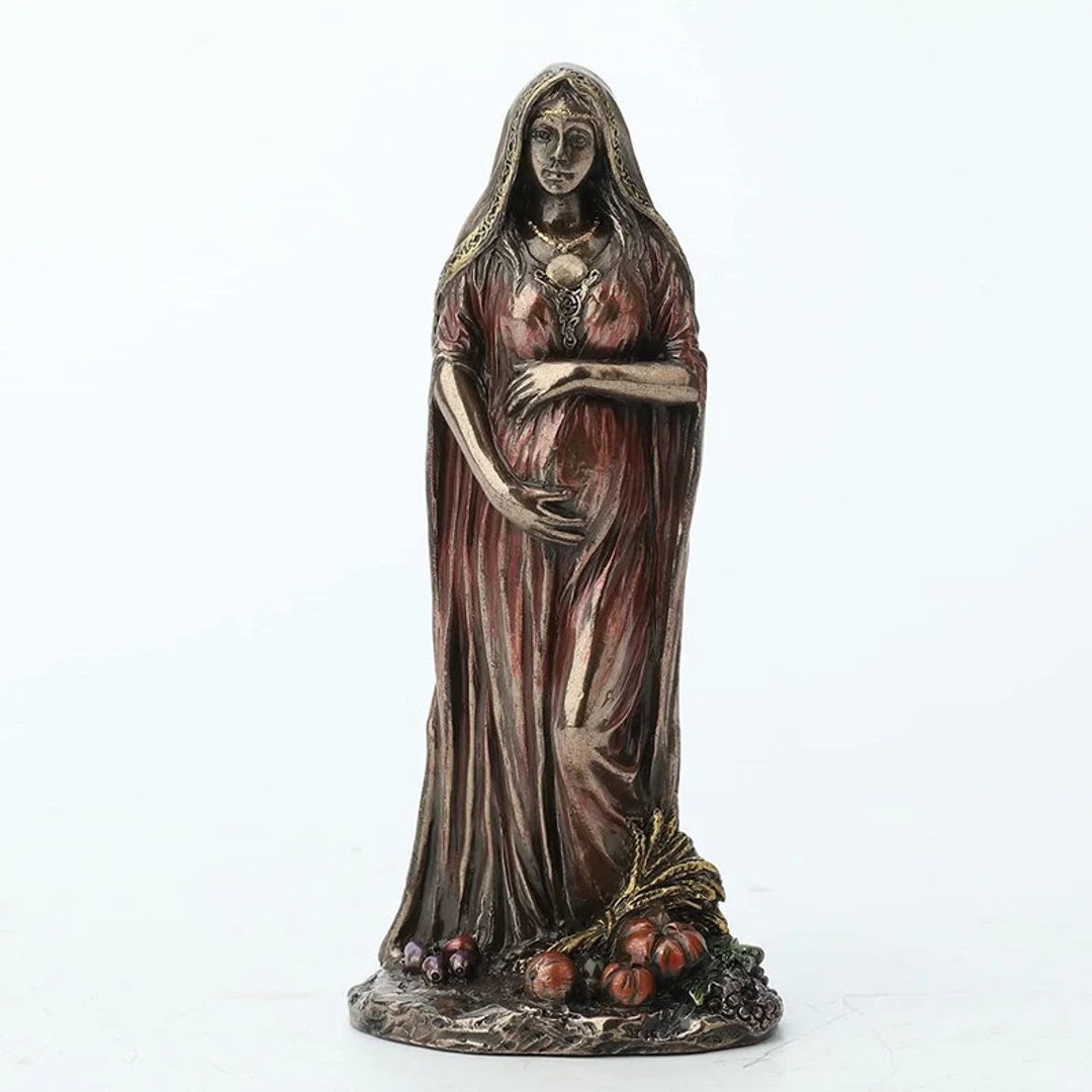 Bronze Finish Triple Goddess Mini Statue the Mother, Motherhood ...
