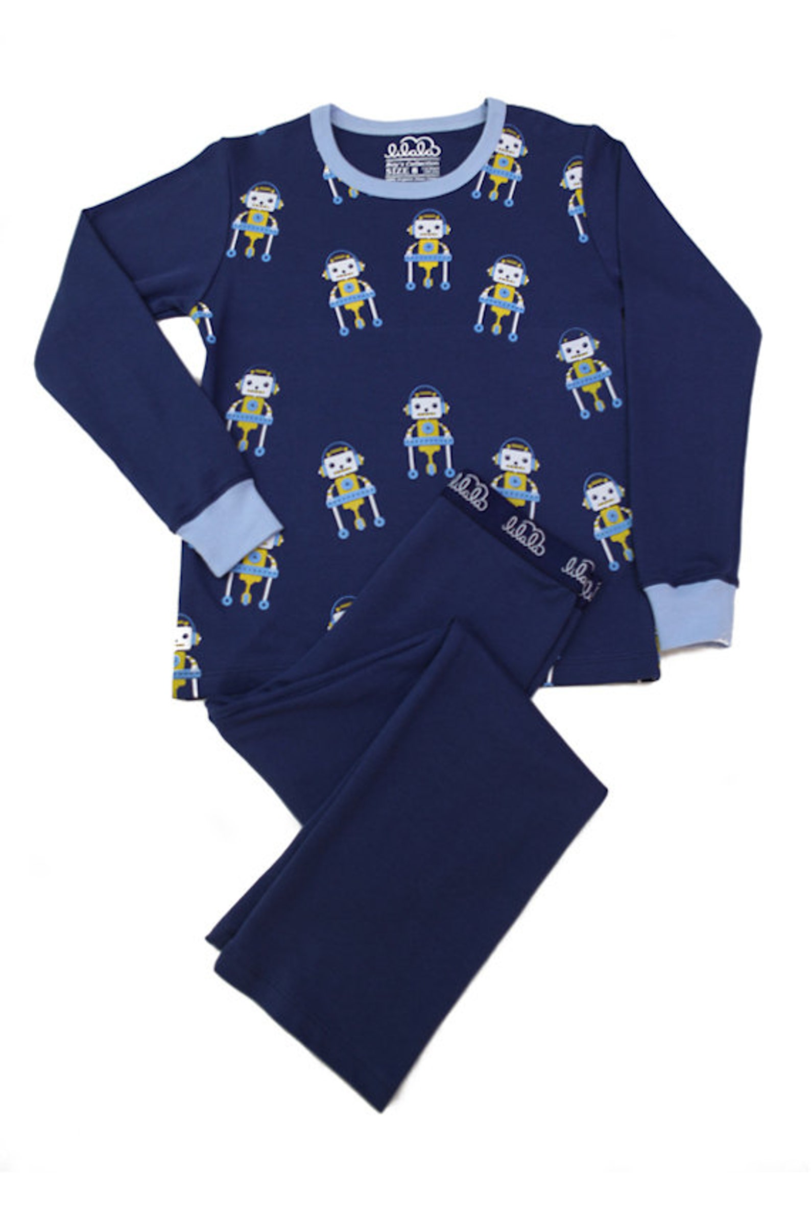 Boys Pyjamas Organic Pima Cotton Lots of Robot PJ Set High - Etsy