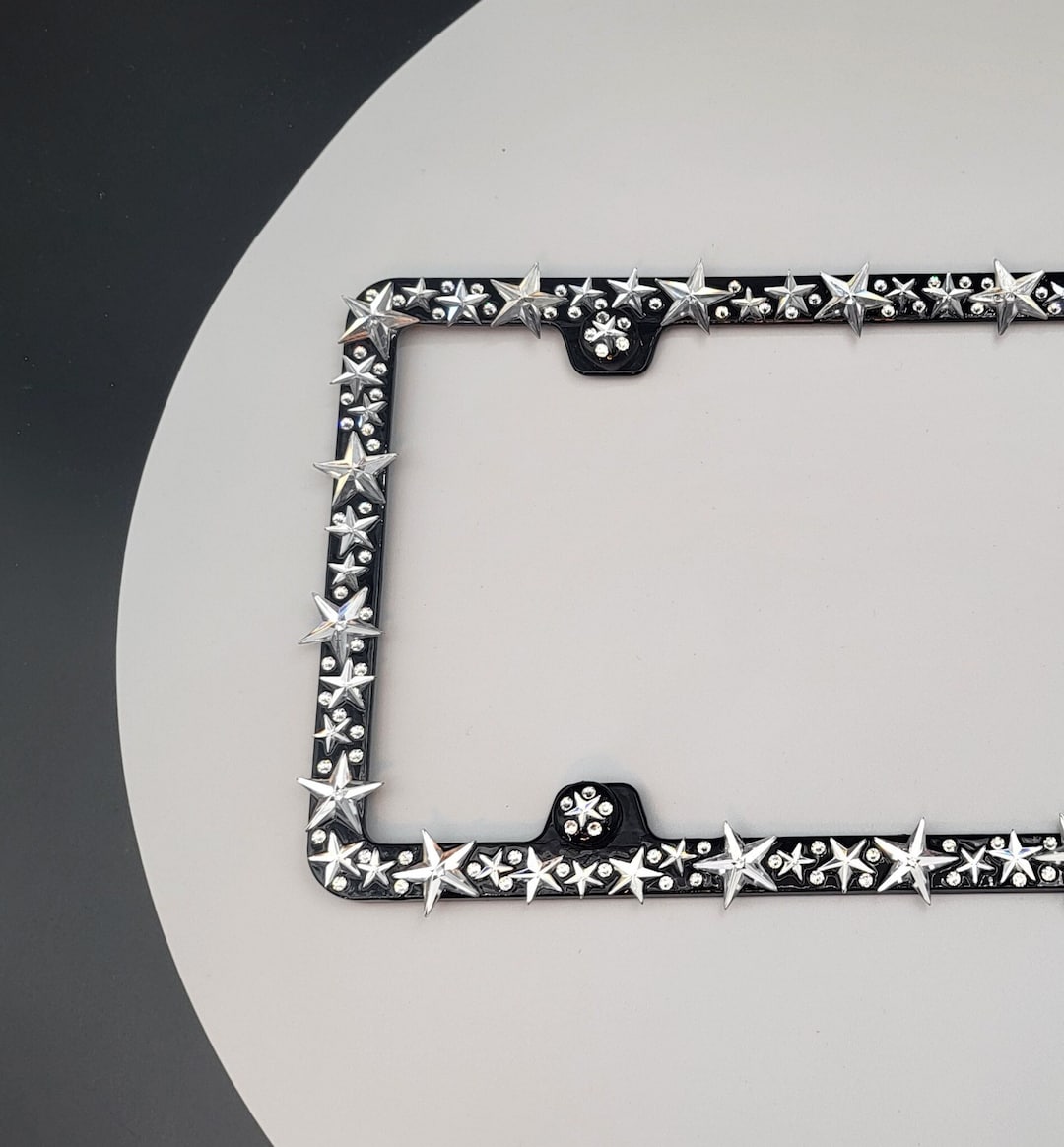 Black Star License Plate Frame: Swarovski Crystal Rhinestone Car ...