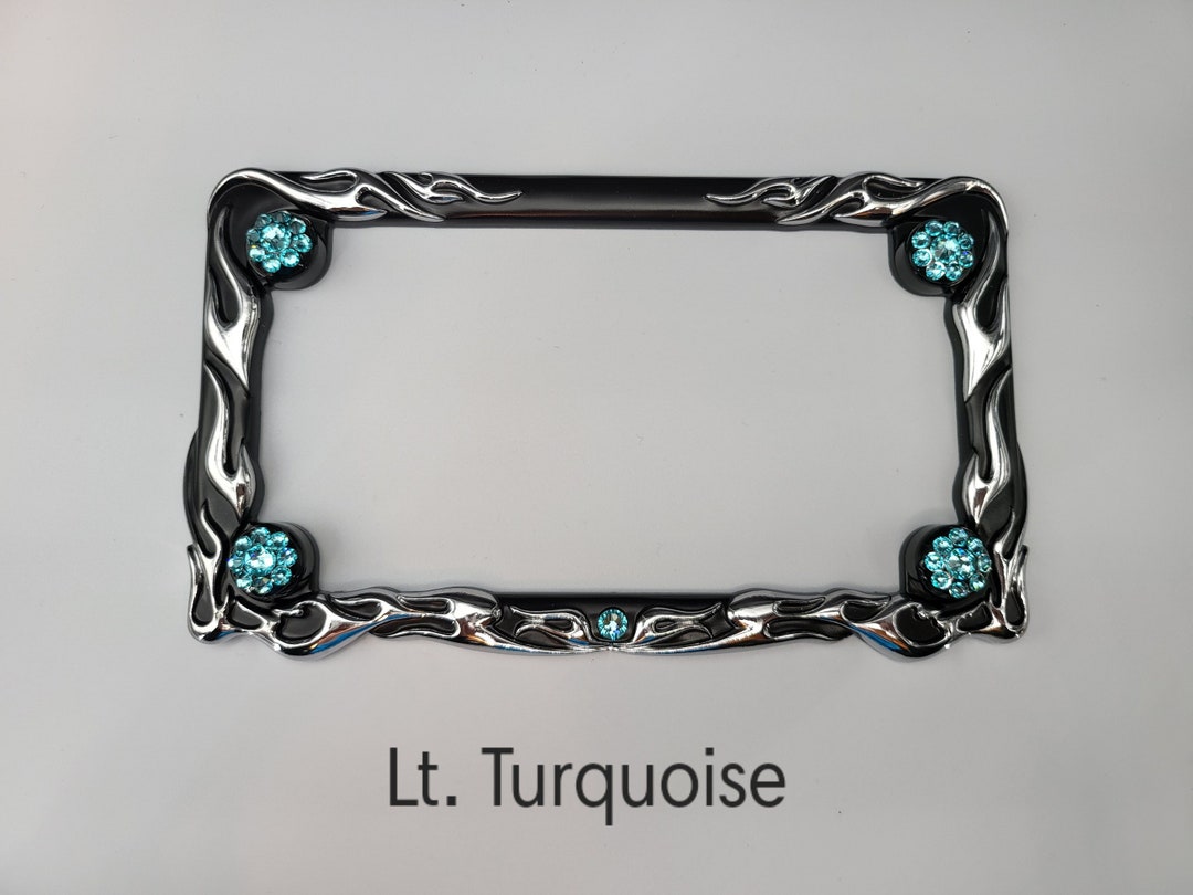 31 Colors Avail Flames Chrome Black Metal MOTORCYCLE Universal Fit ...