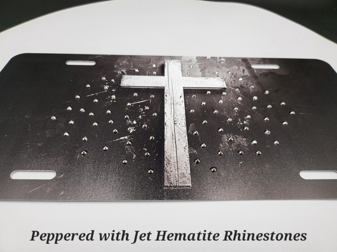 Crystal Rhinestone Cross License Plate: Christian Car Bling - Etsy
