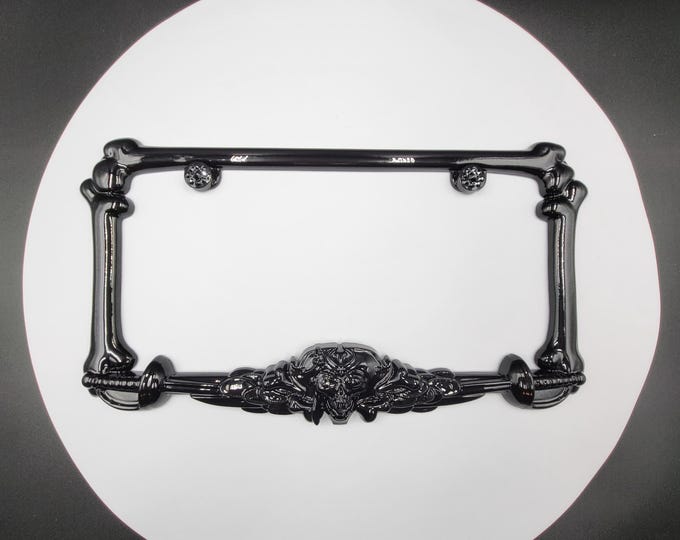 Black Pirate License Plate, Pirate License, Pirate Car Frame, Pirate ...