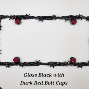 Black Barbed Wire License Plate Frame: Gloss or Matte Finish - Etsy