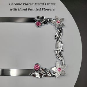 Rose Pink Flower License Plate Cover, Swarovski Car Gift, Floral ...