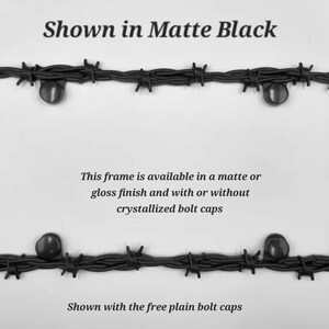 Black Barbed Wire License Plate Frame: Gloss or Matte Finish - Etsy