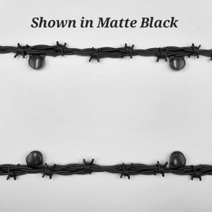 Black Barbed Wire License Plate Frame: Gloss or Matte Finish - Etsy