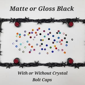 Black Barbed Wire License Plate Frame: Gloss or Matte Finish - Etsy