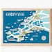 Kent Map, Illustrated Map, Kent Gifts, Map of Kent, Kent Art, Map ...