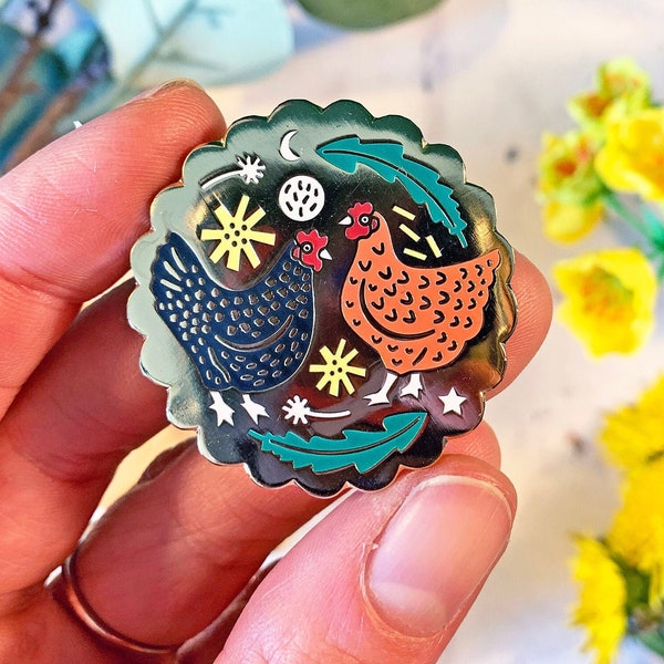 Chicken Pin - Etsy