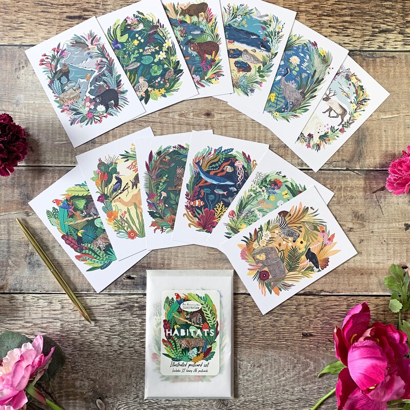 Illustrated Postcard - Etsy