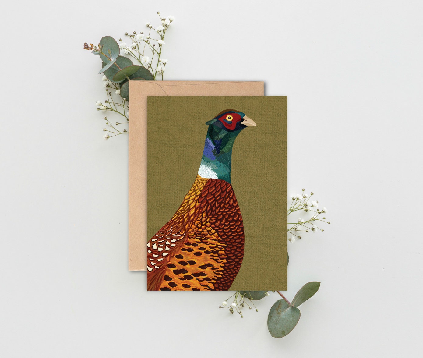 Pheasant Illustrated Card Any Occasion Card British Birds | Etsy UK