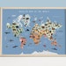 Wildlife Map of the World Wildlife Map Print World Map - Etsy