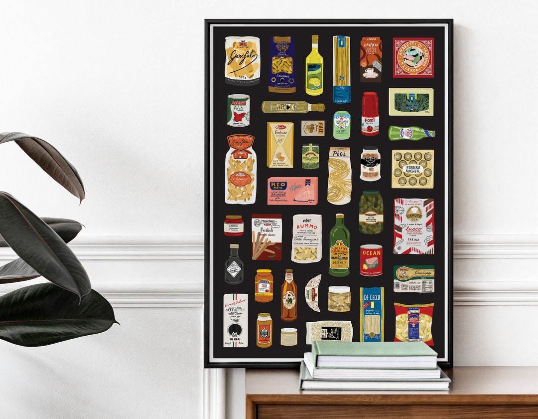 Italian Larder Print, Italian Food Print, Food Packaging Poster ...