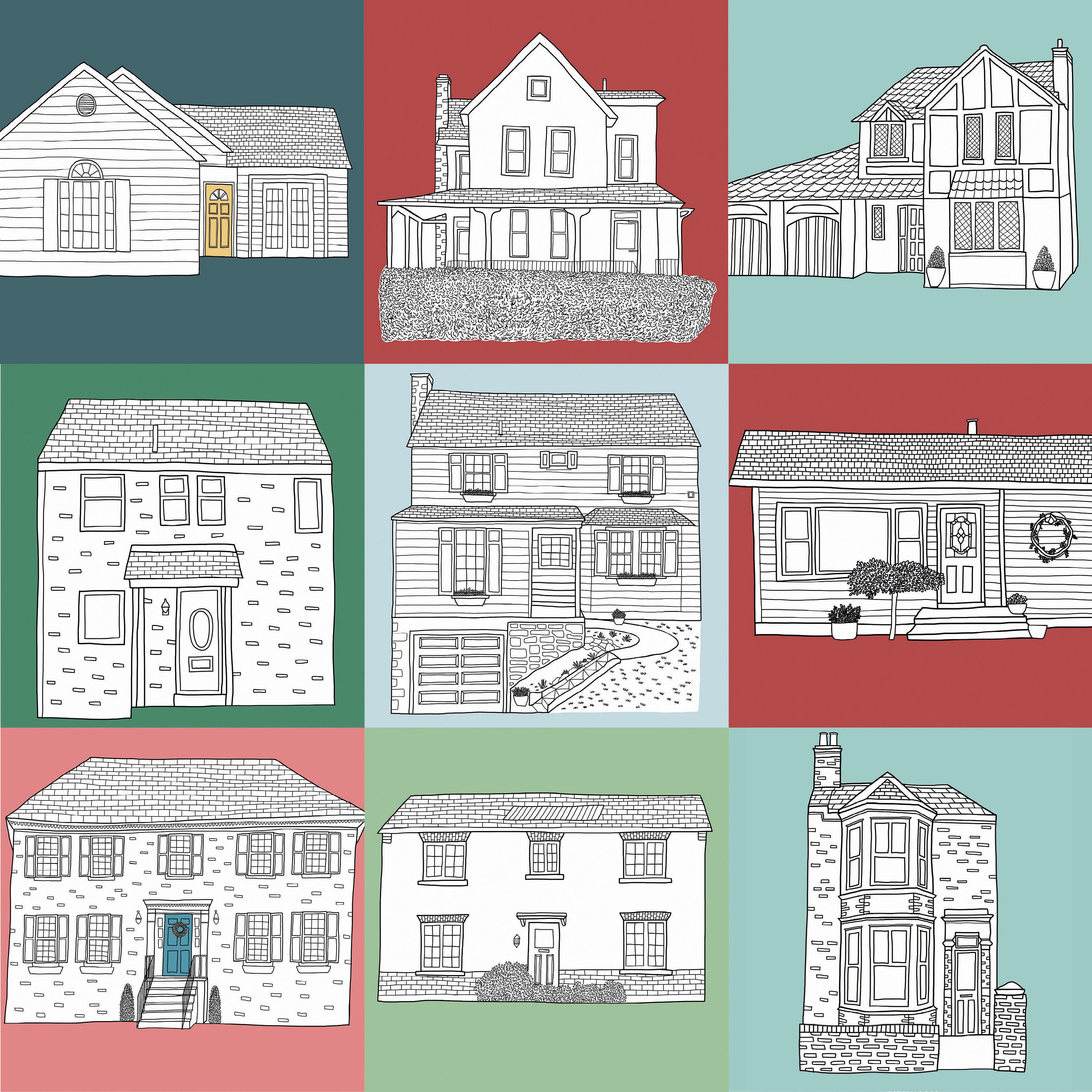 Custom House Portrait, New Home Gift, Christmas Personalised Gift ...