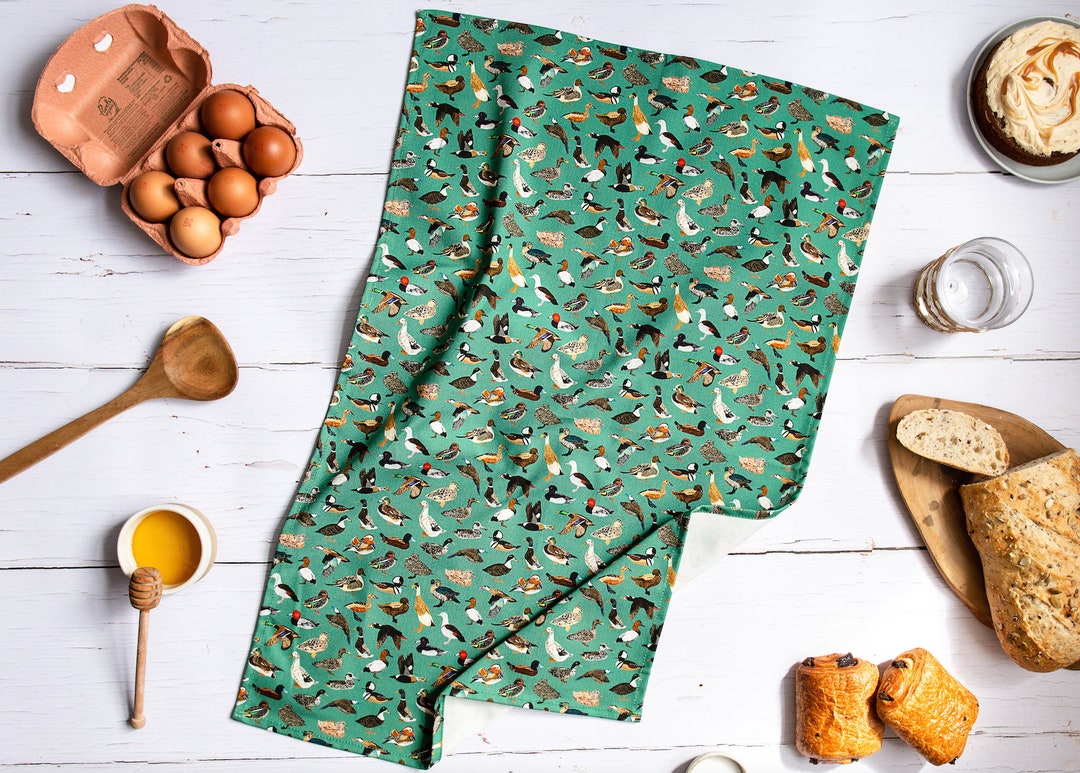Ducks Print Tea Towel, Duck Tea Towel, Duck Kitchenware, Farm House Tea ...