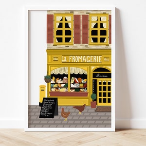 Set of 3 French Shop Front Prints, Cute French Art, Bakery Print ...
