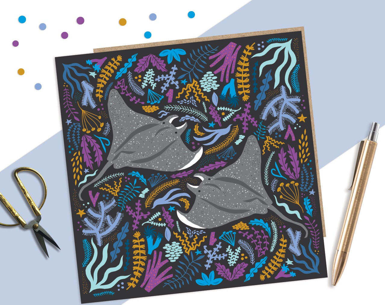 Manta Ray Card Sea Creature Card Birthday Card Any Occasion - Etsy UK