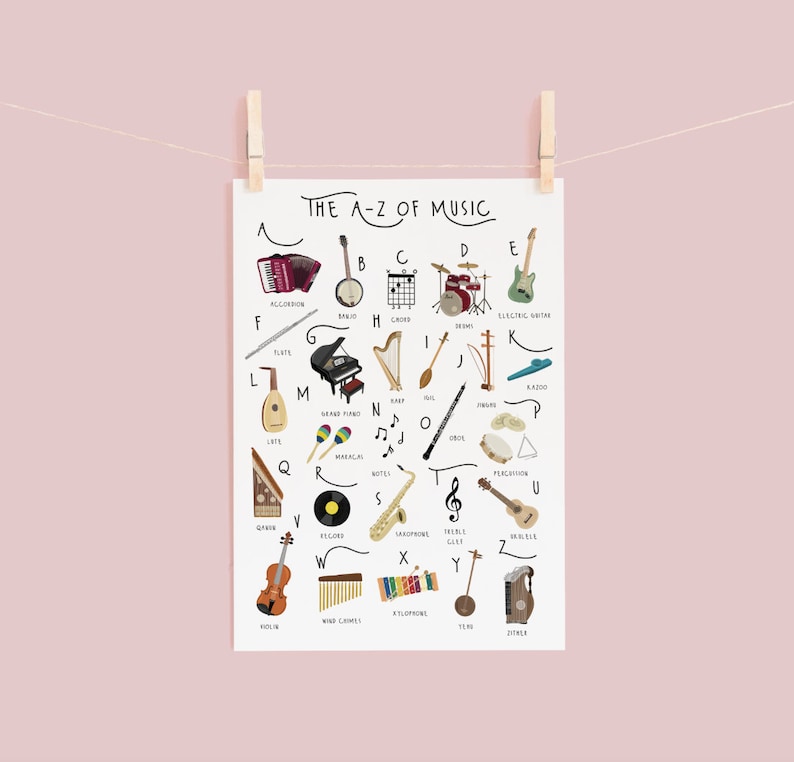 A-Z of Music Poster Musical Alphabet Alphabet Print Music - Etsy UK
