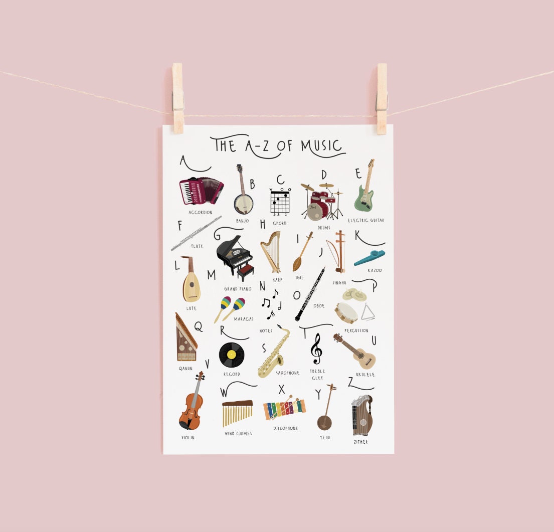 A-Z of Music Poster Musical Alphabet Alphabet Print Music - Etsy UK