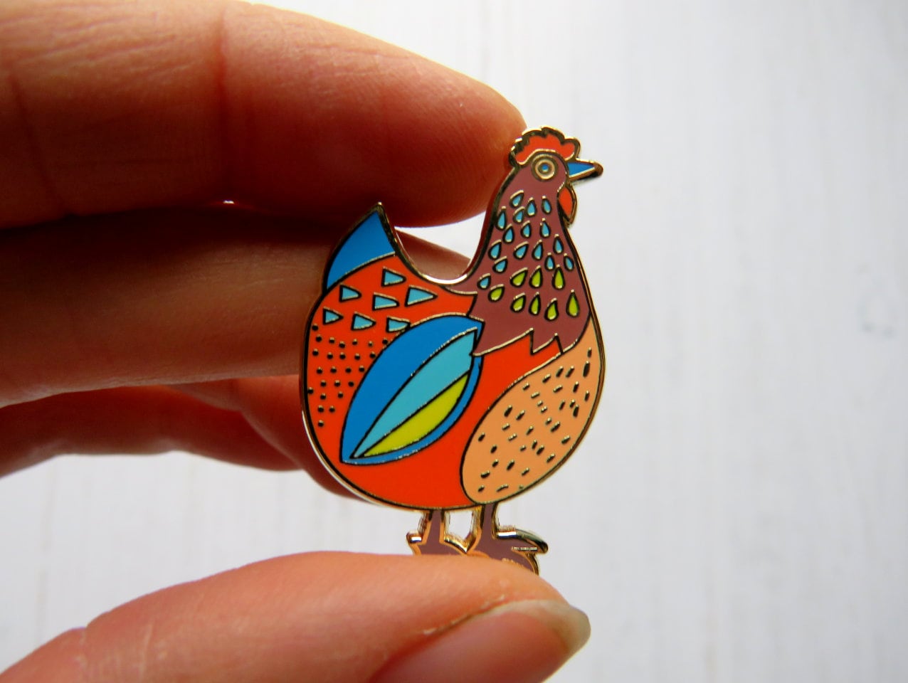 Chicken Enamel Pin Badge Hard Enamel Badge Chicken Gifts - Etsy UK