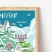 Devon Map, Illustrated Map, Devon Gifts, Map of Devon, Devon Art, Devon ...