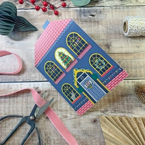 Christmas Houses Cards, Set of 3 Christmas Cards, Cut Out Christmas ...