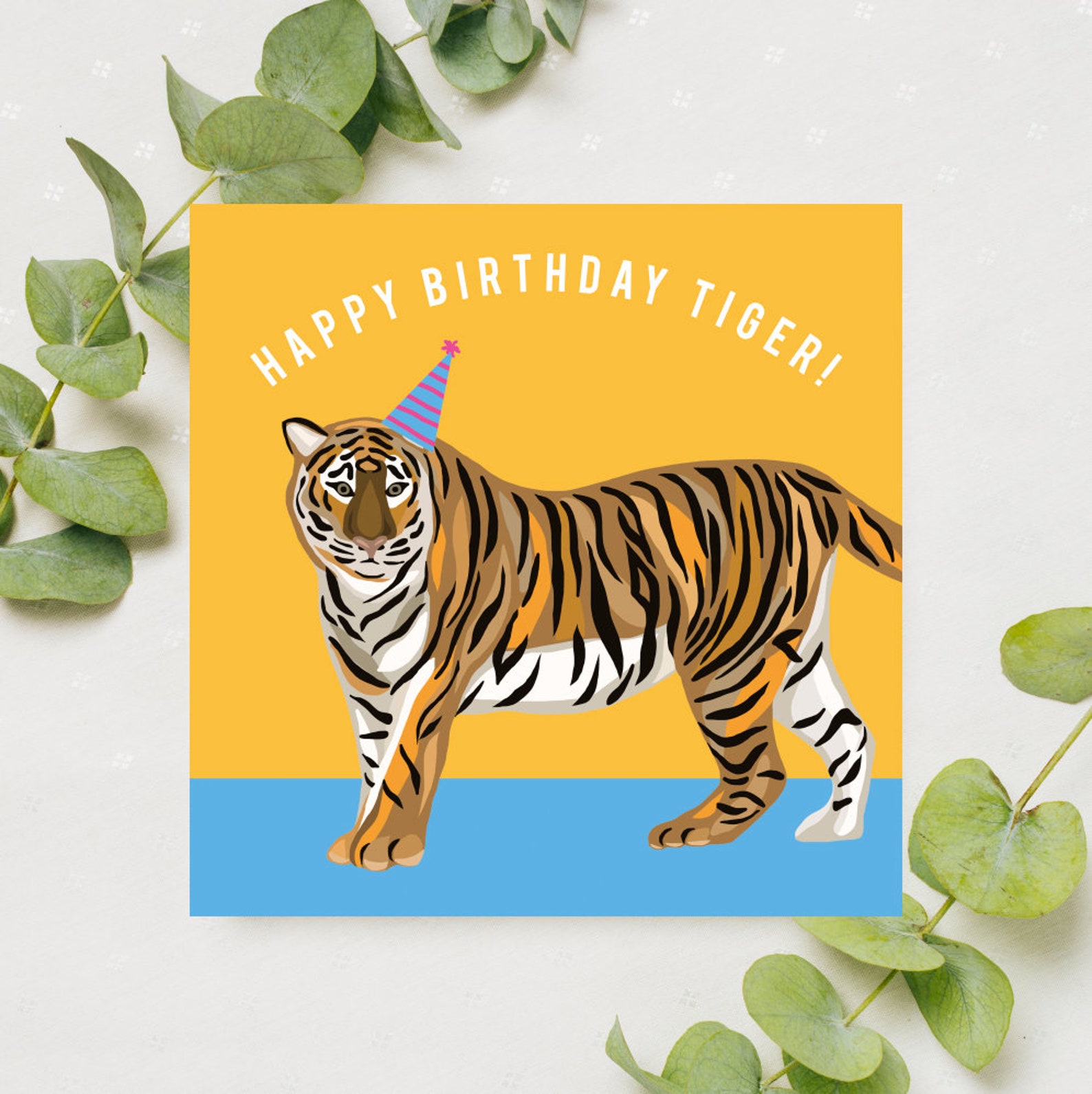 Happy Birthday Tiger Tiger Birthday Card Funny Cards Pun - Etsy