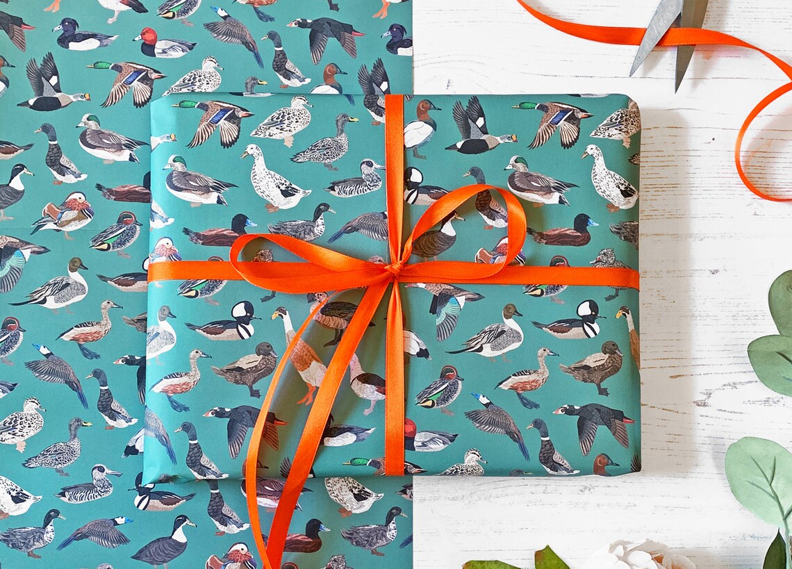 Ducks Wrapping Paper Cute Duck Gift Wrap Bird Wrapping | Etsy