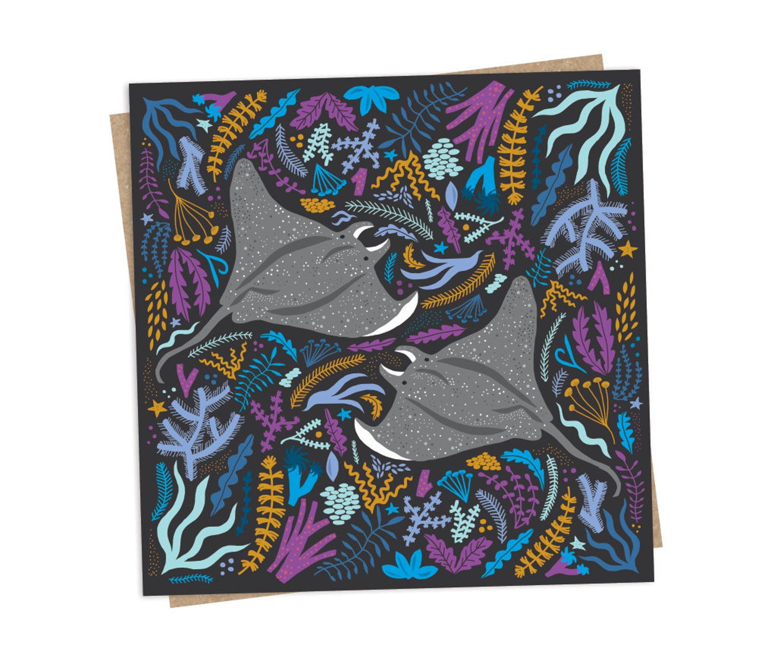 Manta Ray Card Sea Creature Card Birthday Card Any Occasion - Etsy UK