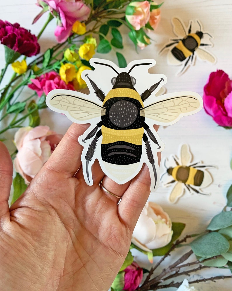 Large Bumble Bee Vinyl Sticker Bumble Bee Sticker Bumble Bee - Etsy